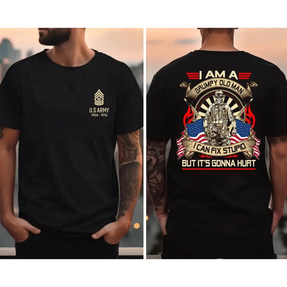 Personalized I Am A Grumpy Old Man I Can Fix Stupid But It's Gonna Hur ...