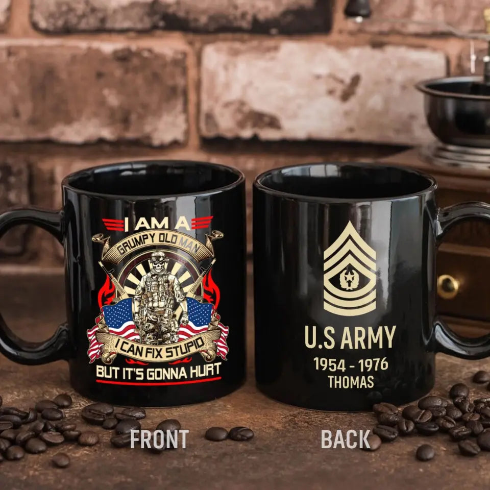 Personalized I Am A Grumpy Aold Man I Can Fix Stupid But It's Gonna Hu ...