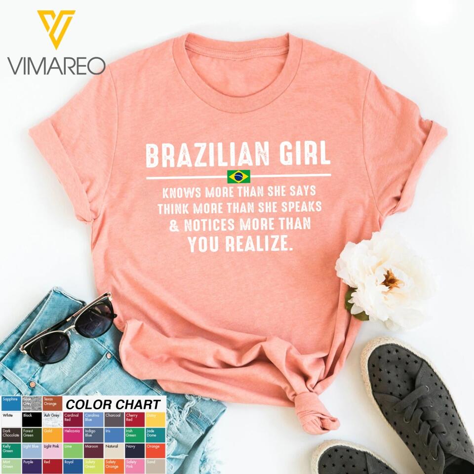 DH Personalized Brazilian Girl Tshirt Printed DT1805 – Vimareo